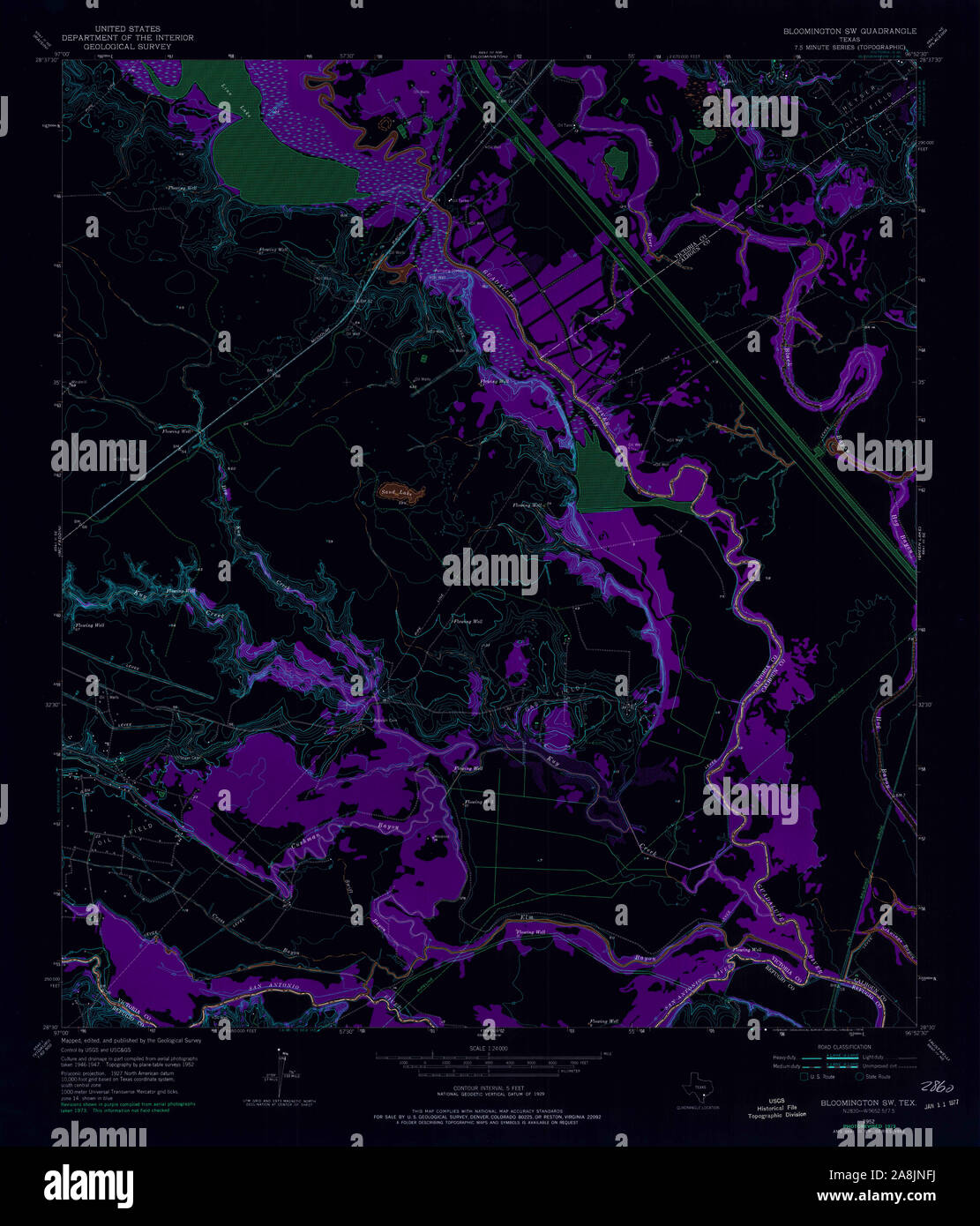 Map of bloomington texas hi-res stock photography and images - Alamy
