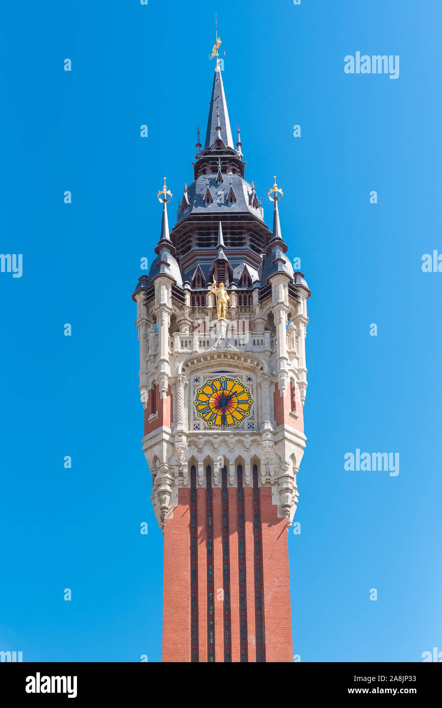 Clock tower town hall calais hi-res stock photography and images - Alamy