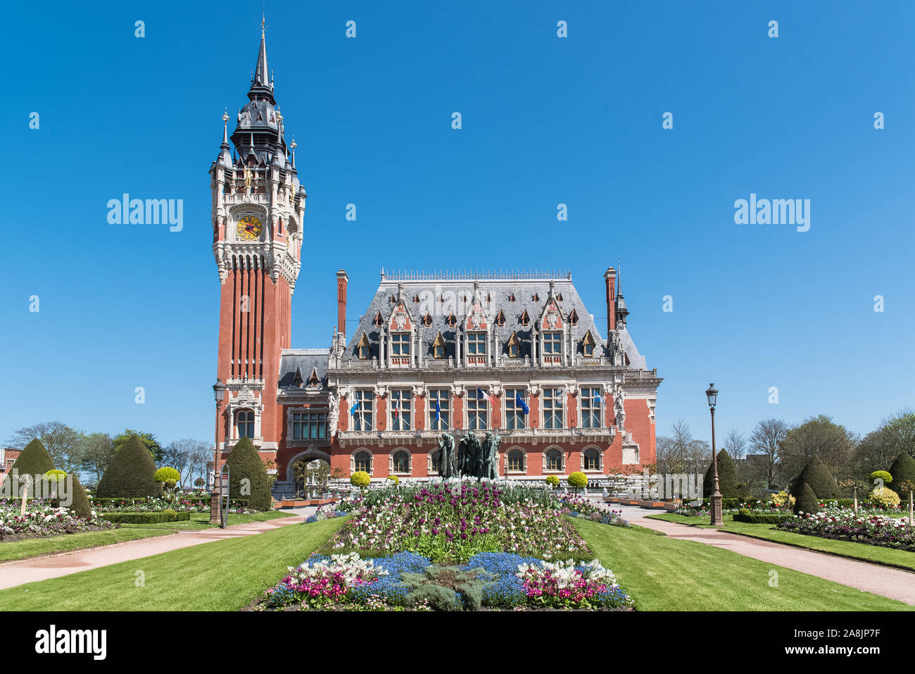 Clock tower town hall calais hi-res stock photography and images - Alamy