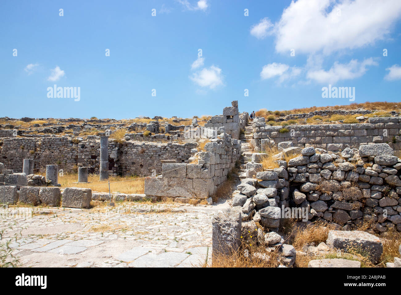 Ancient Thera, Santorini/Greece-17JUL2019: Ancient Thera is an antique ...