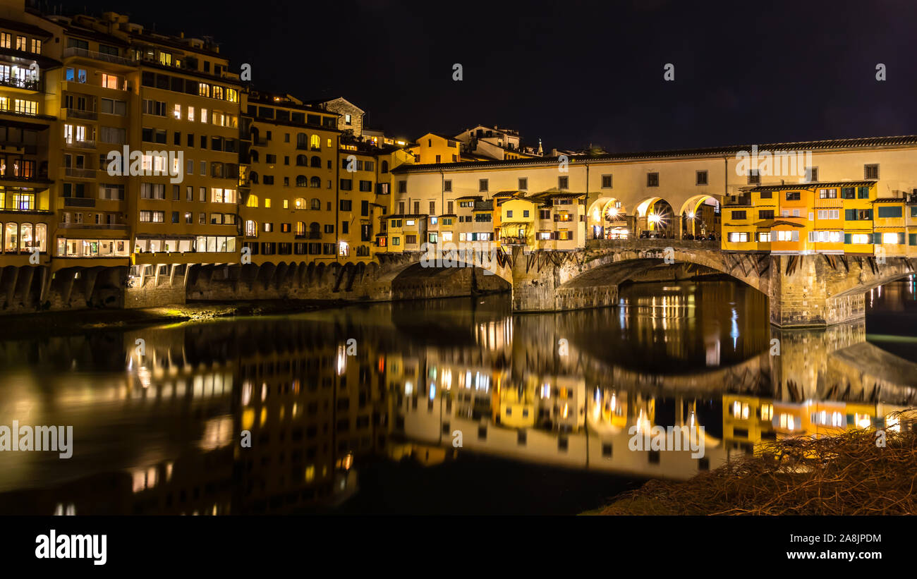 Ponte Vecchio (Golden Bridge) - Oldest bridge in Florence Italy Stock ...