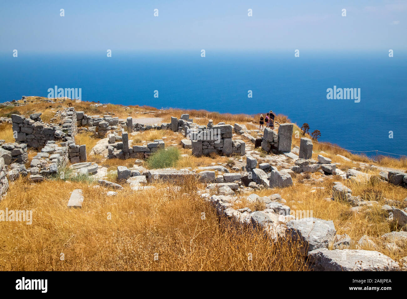 Ancient Thera, Santorini/Greece-17JUL2019: Ancient Thera is an antique ...