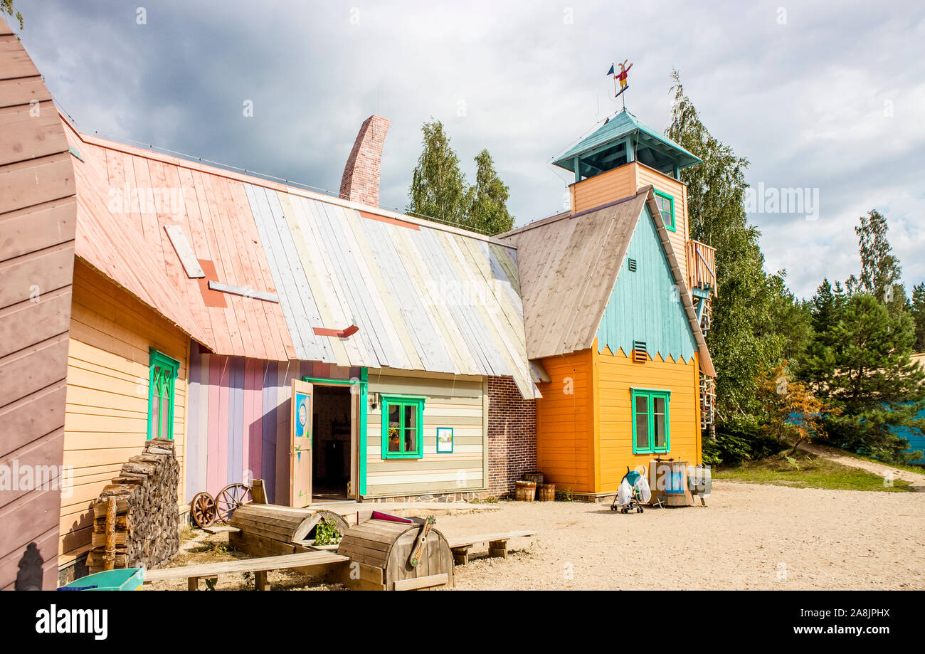 Reiu küla, Pärnumaa/Estonia-23JUL2019: Children`s theme park called ...
