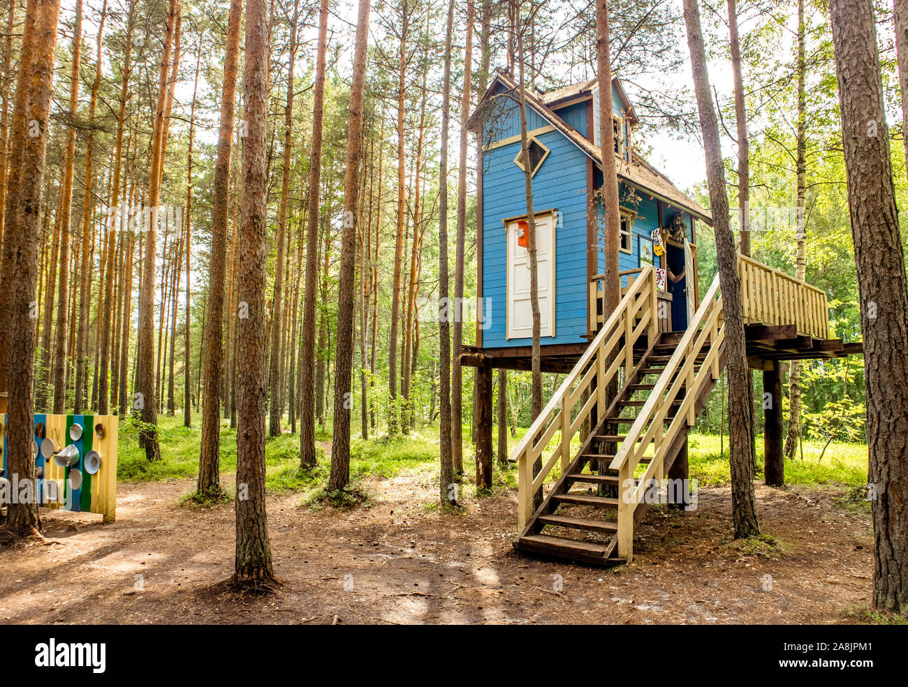 Reiu küla, Pärnumaa/Estonia-23JUL2019: Children`s theme park called ...