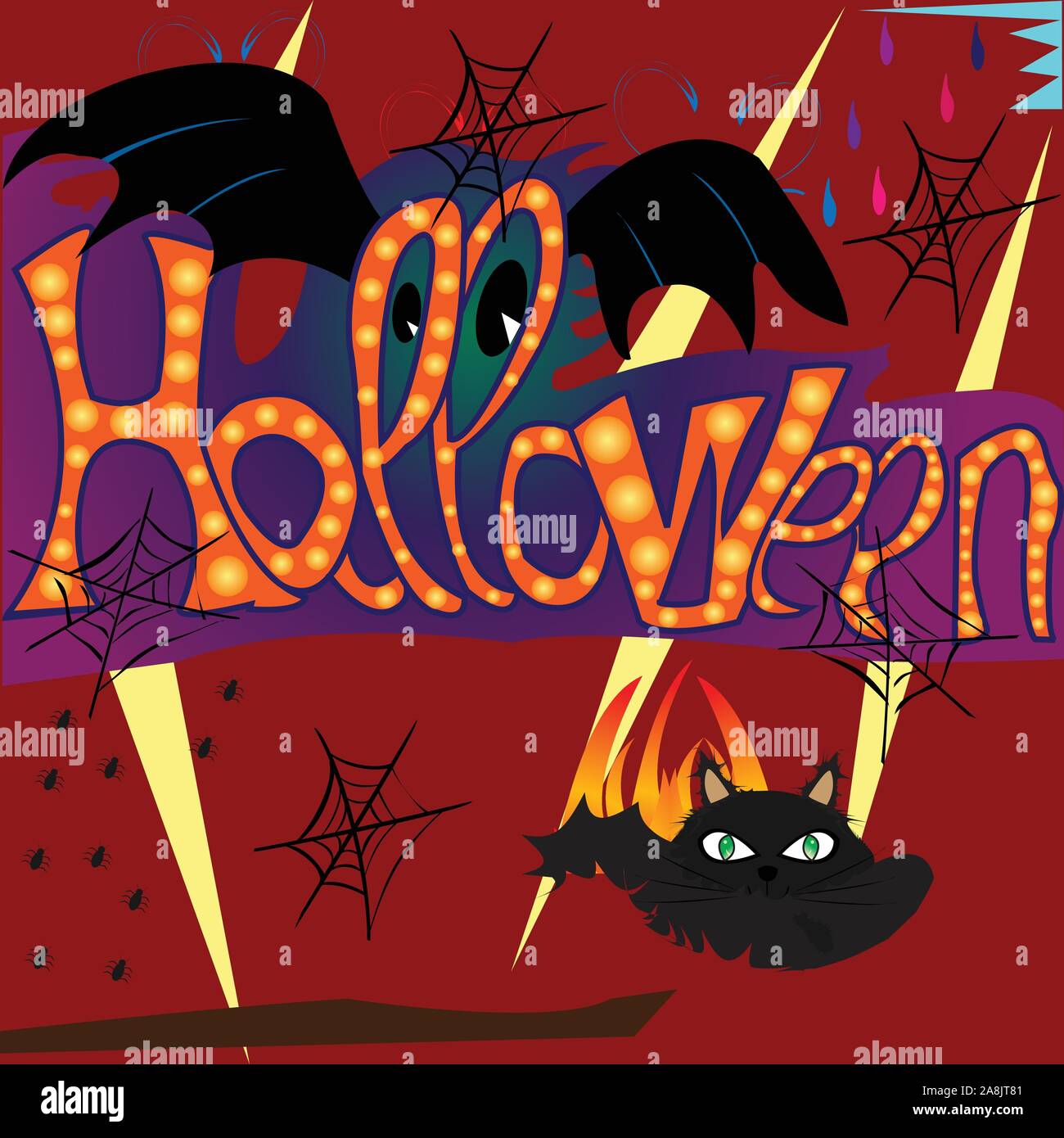 Halloween written Stock Vector Images - Alamy