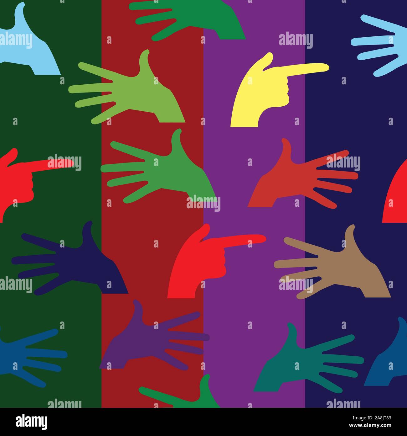 Finger colored Stock Vector Images - Alamy