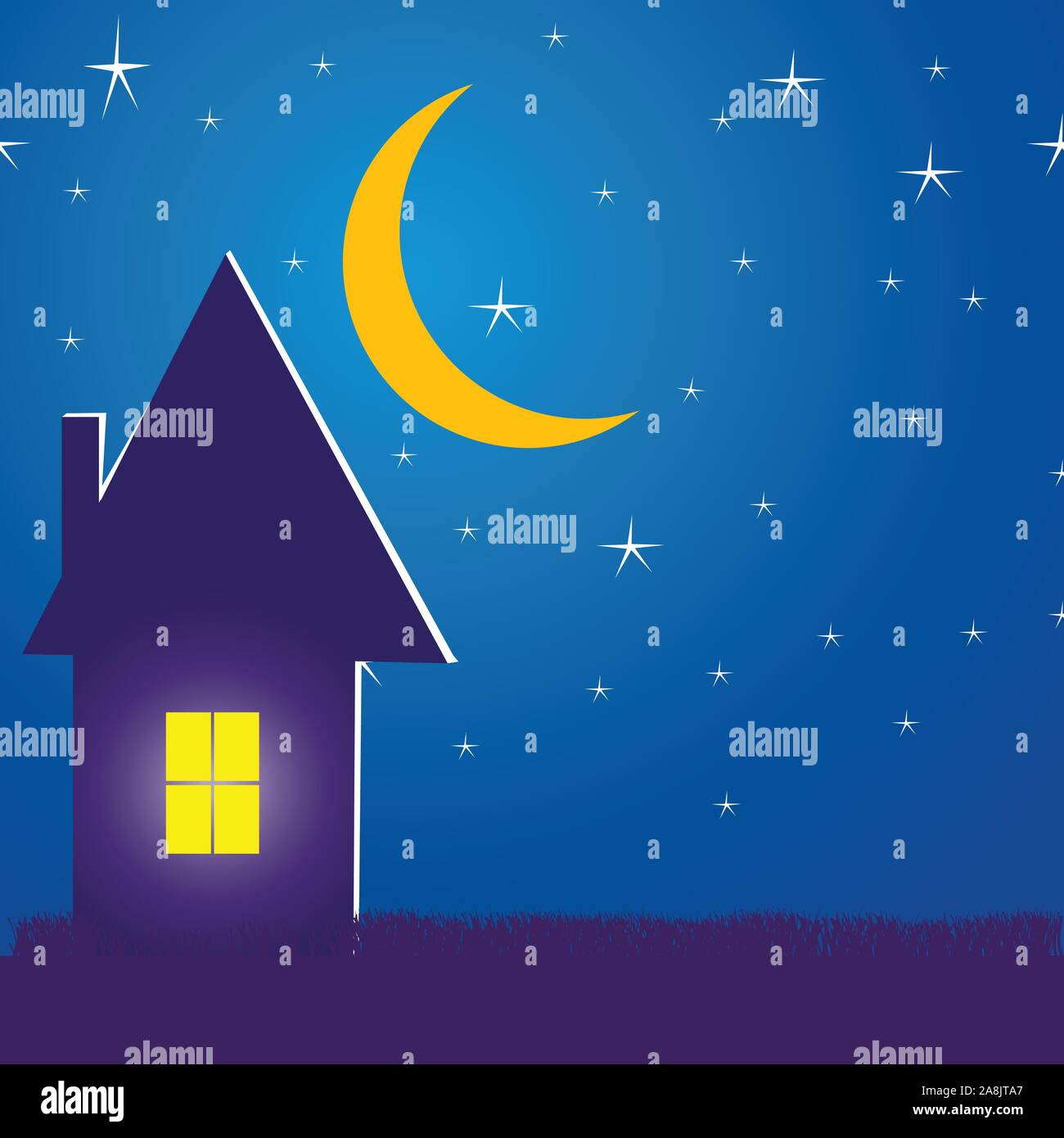 Moon church Stock Vector Images - Alamy