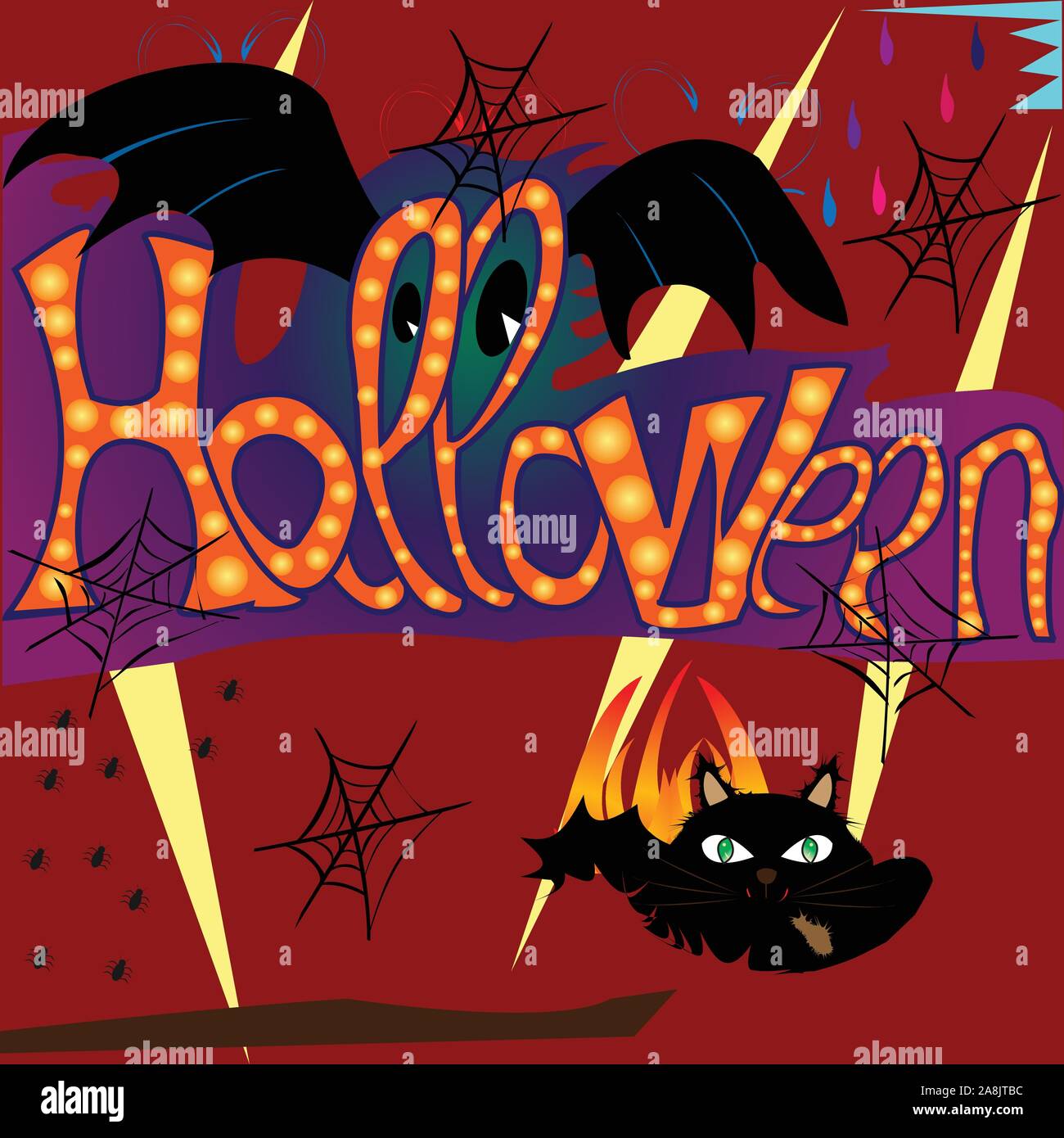 Halloween written Stock Vector Images - Alamy