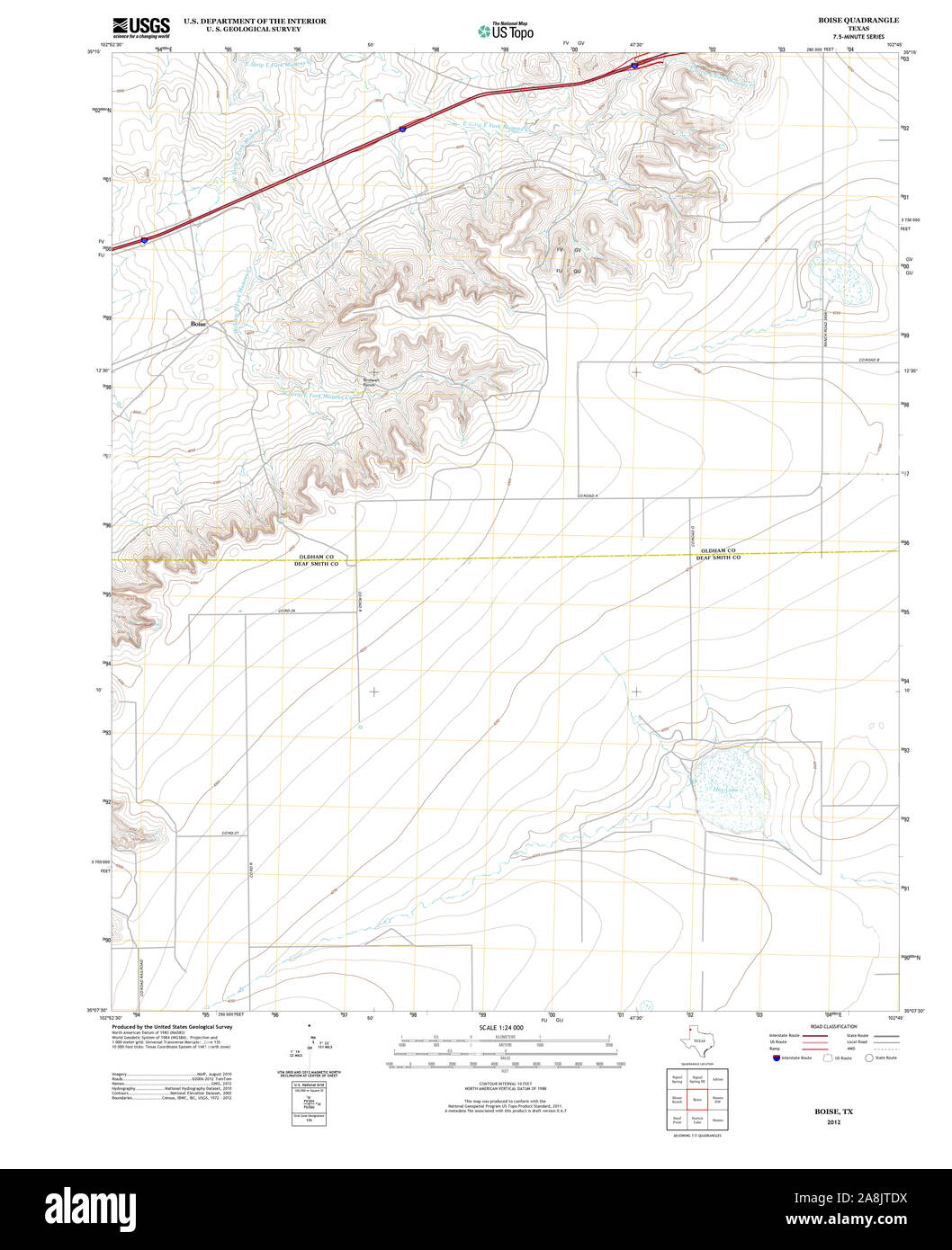 Map of boise topography hi-res stock photography and images - Alamy