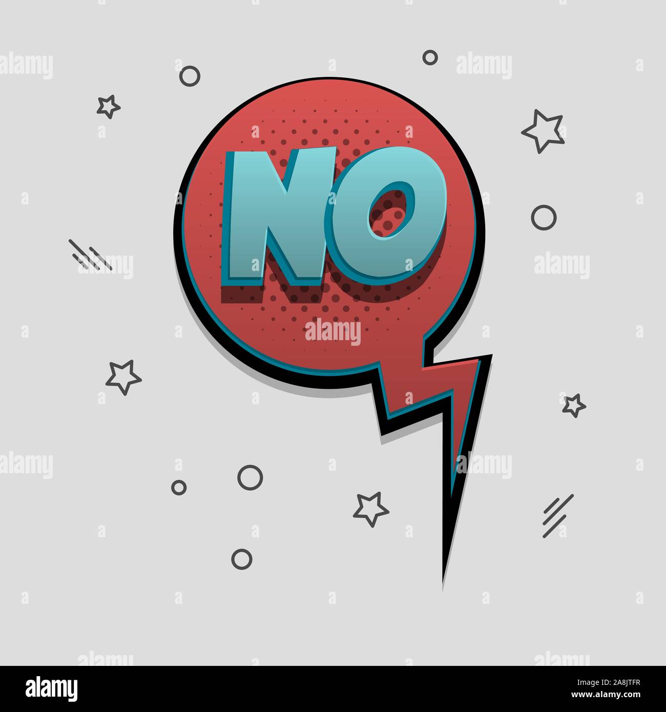 Say no text concept Stock Vector Images - Alamy