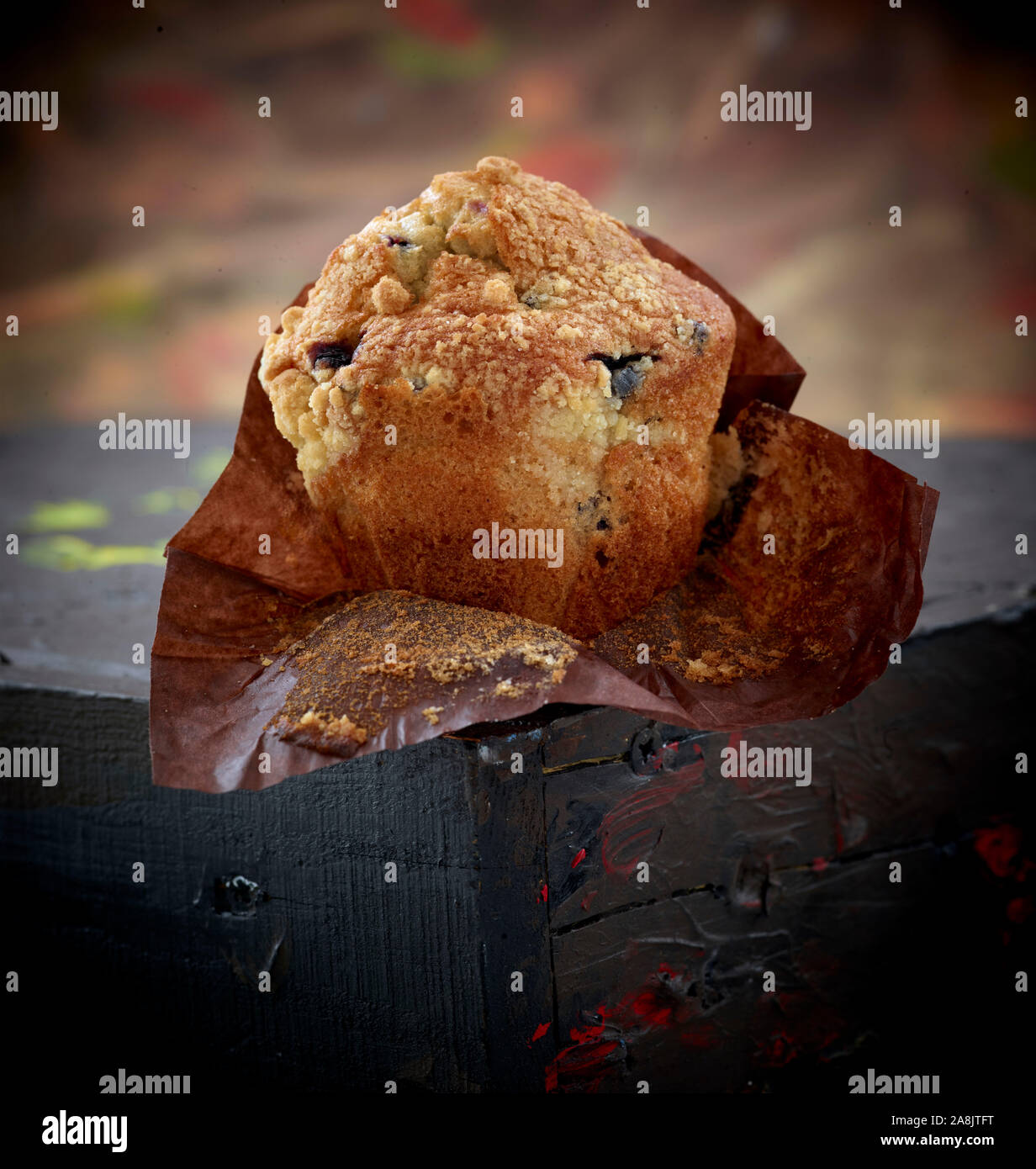 Blueberry muffin food portrait still-life photograph Stock Photo - Alamy