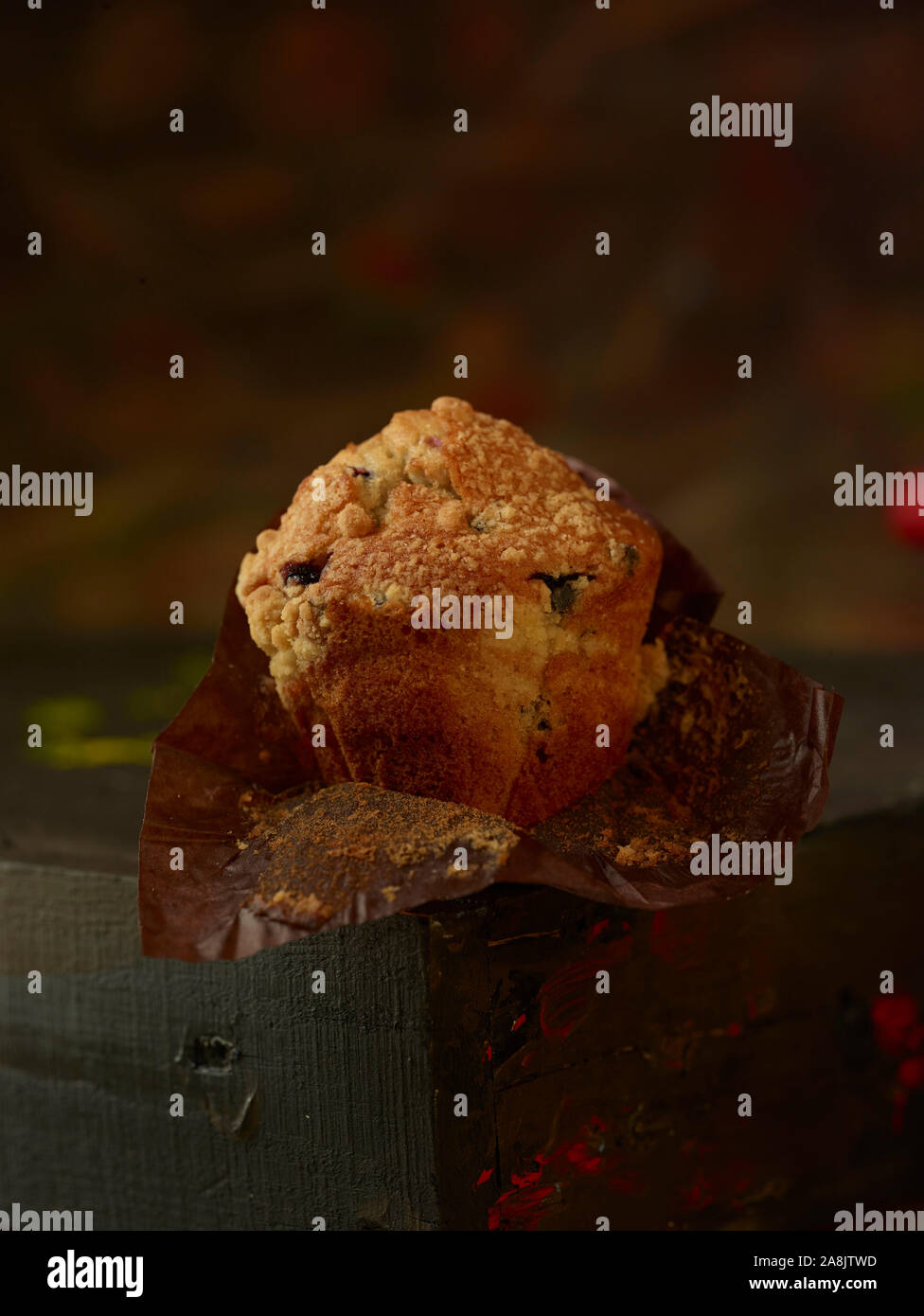 Blueberry muffin food portrait still-life photograph Stock Photo - Alamy