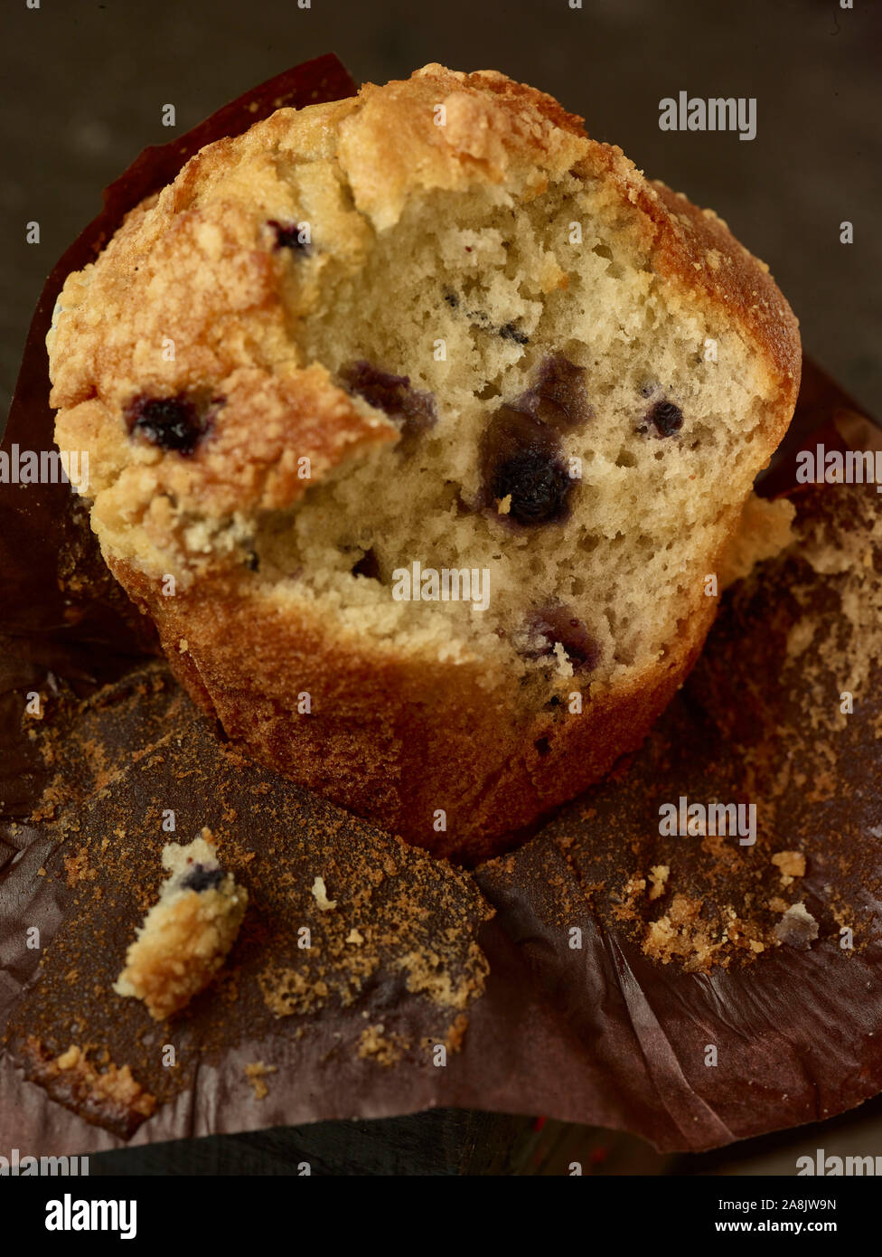 Blueberry muffin food portrait still-life photograph Stock Photo - Alamy
