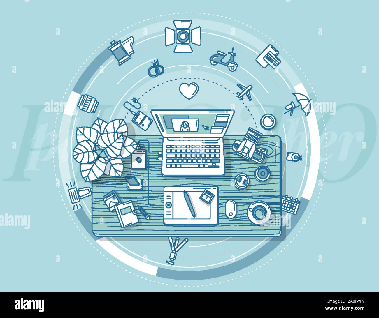 Modern, complex and dynamic illustration on the theme of the ...