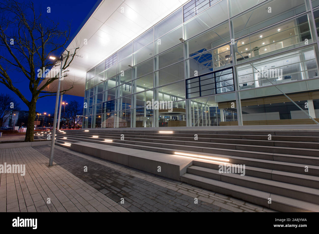 The new building of the Messe Essen, entrance, foyer Stock Photo - Alamy