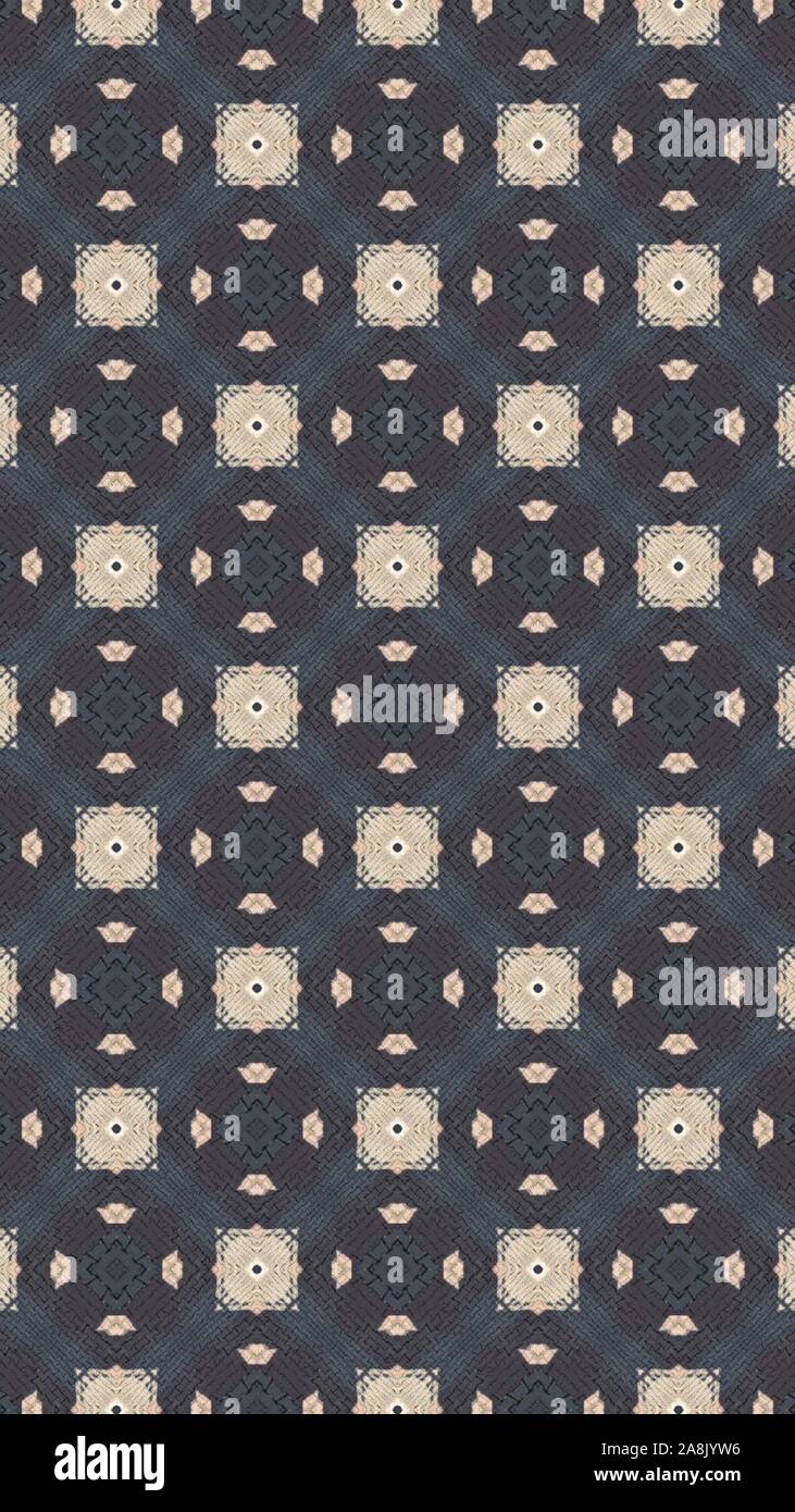 Seamless Pattern (Triangle shapes, White Star Light on Blue Textile ...