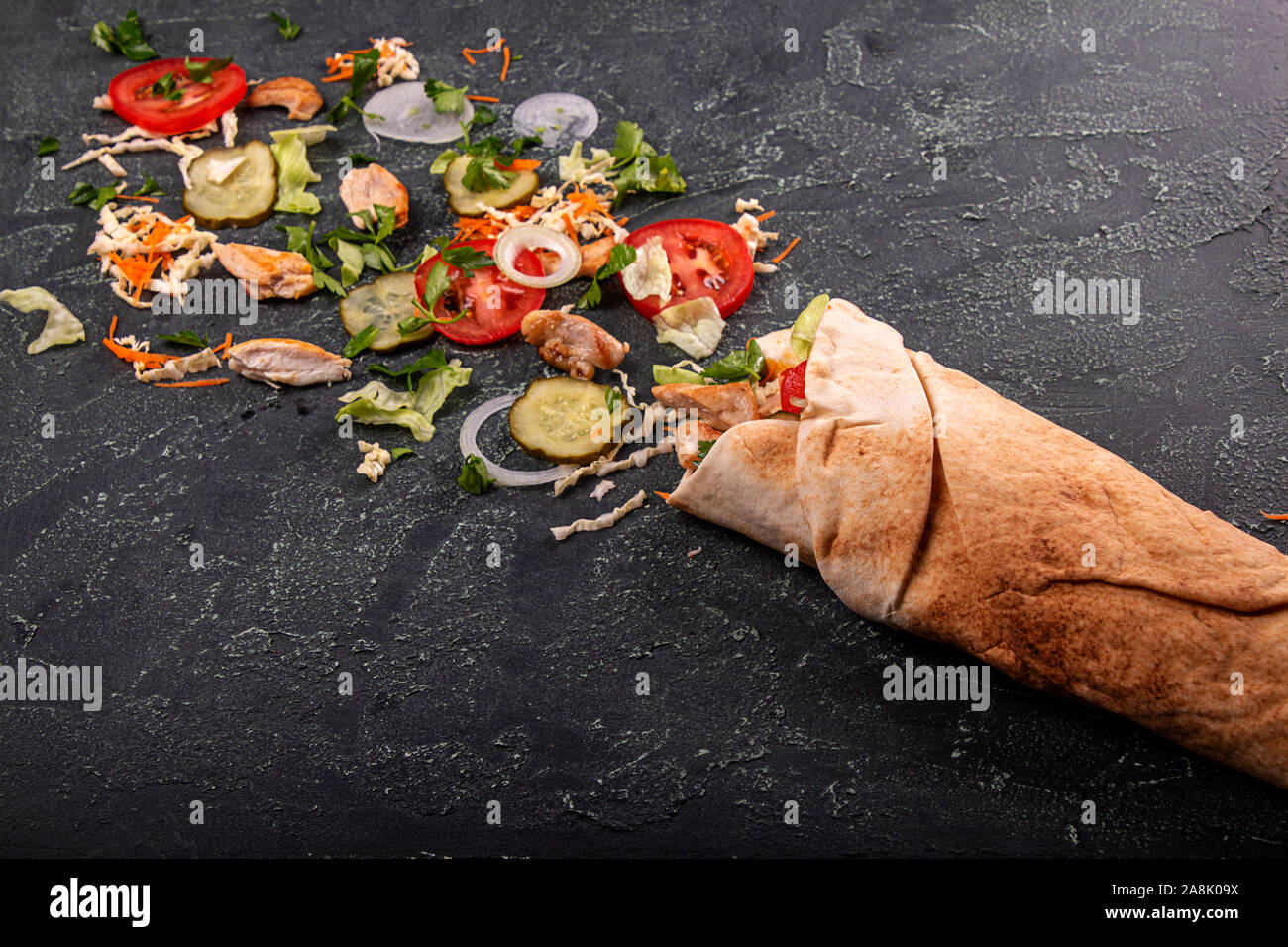 Shawarma roll hi-res stock photography and images - Alamy