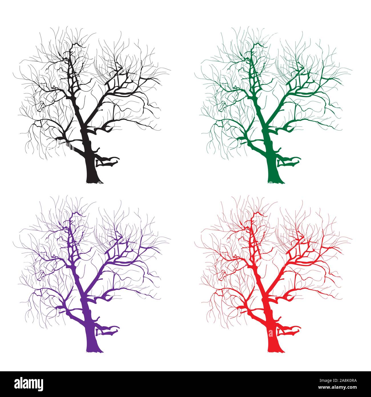 Different tree colors Stock Vector Images - Alamy