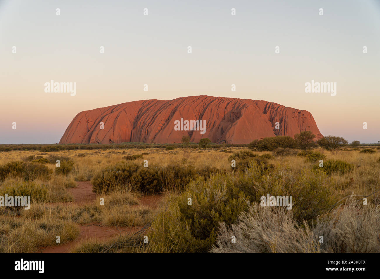 in the Australian outback is the landmark of Australia, the ayers rock ...