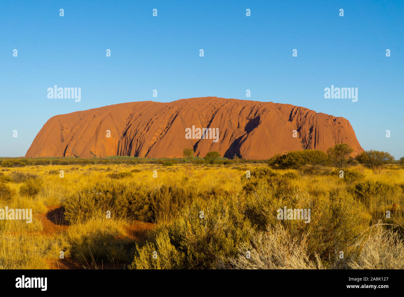 in the Australian outback is the landmark of Australia, the ayers rock ...