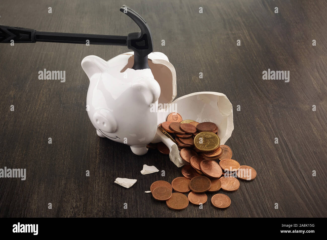 Gold piggy bank damage hi-res stock photography and images - Alamy