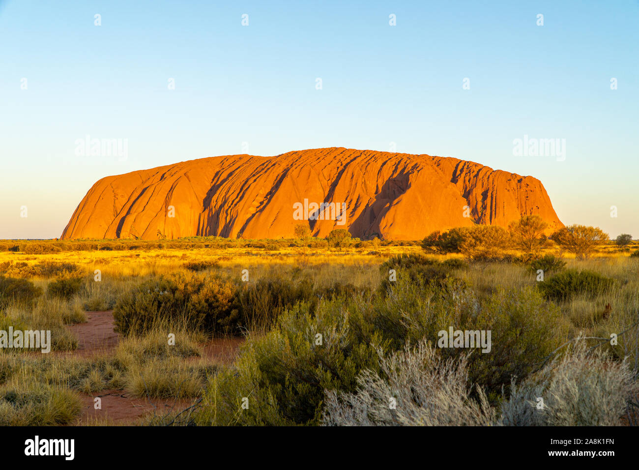 in the Australian outback is the landmark of Australia, the ayers rock ...