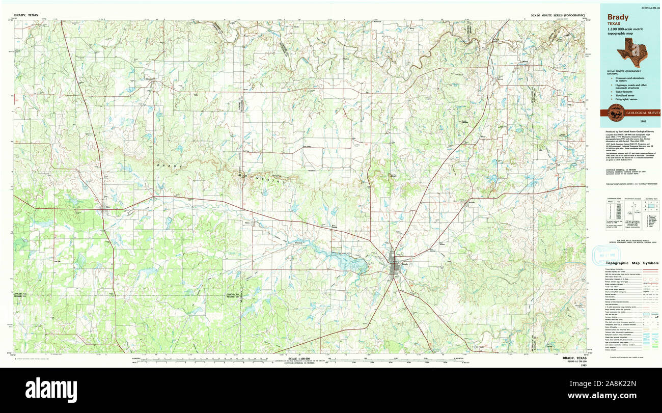Brady texas map hi-res stock photography and images - Alamy