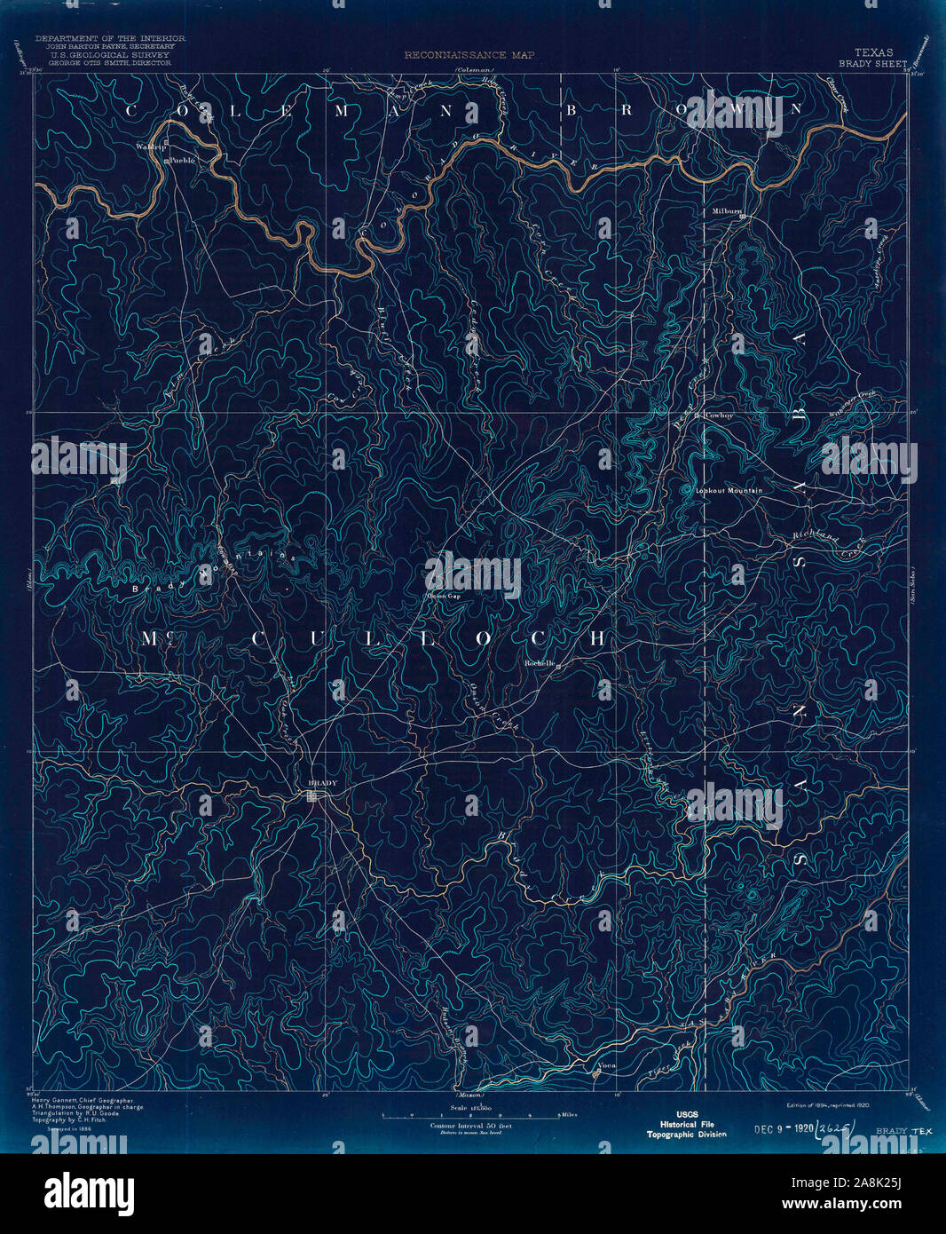 Brady texas map hi-res stock photography and images - Alamy