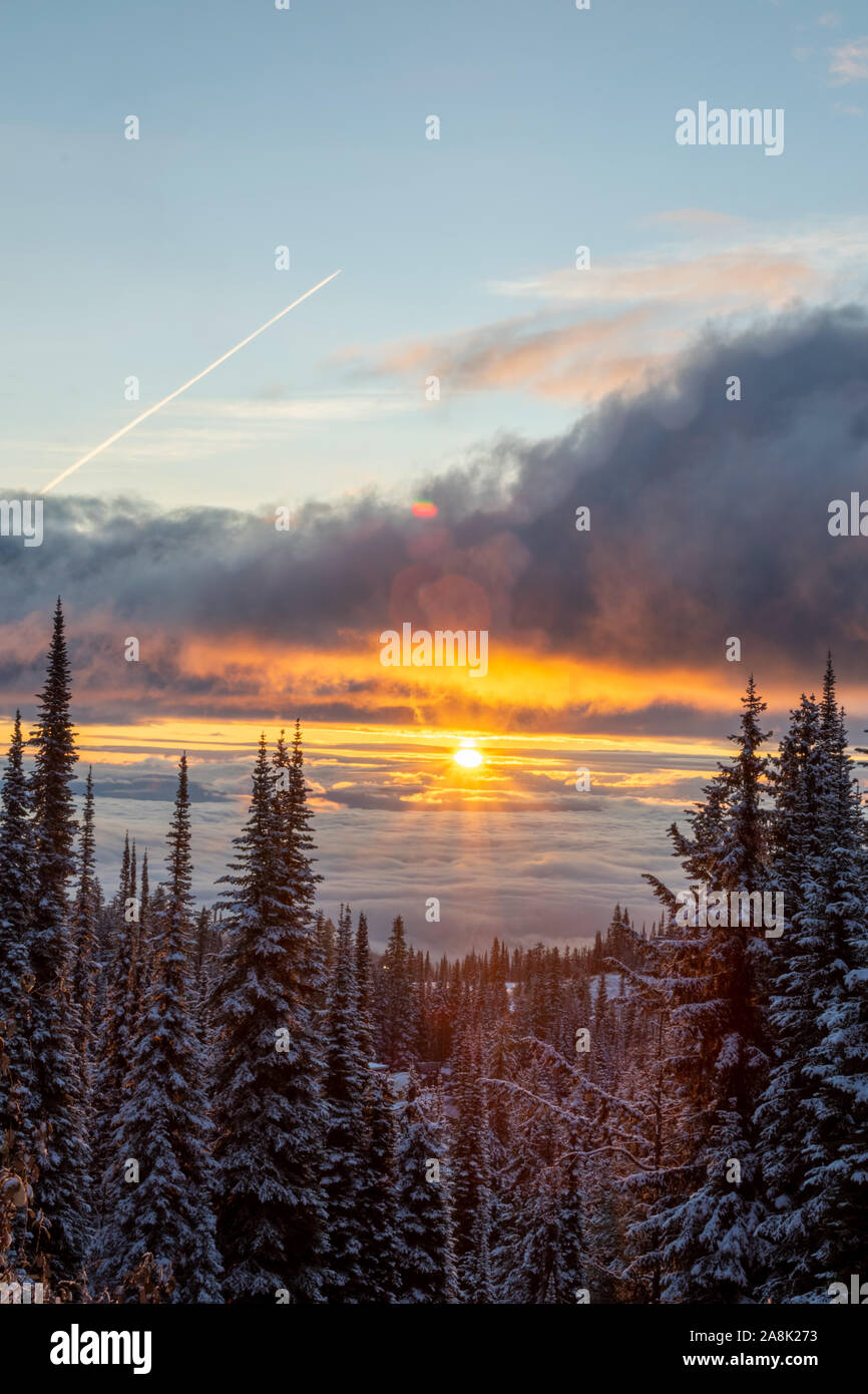Sunrise from silver Star Mountain resort Stock Photo - Alamy