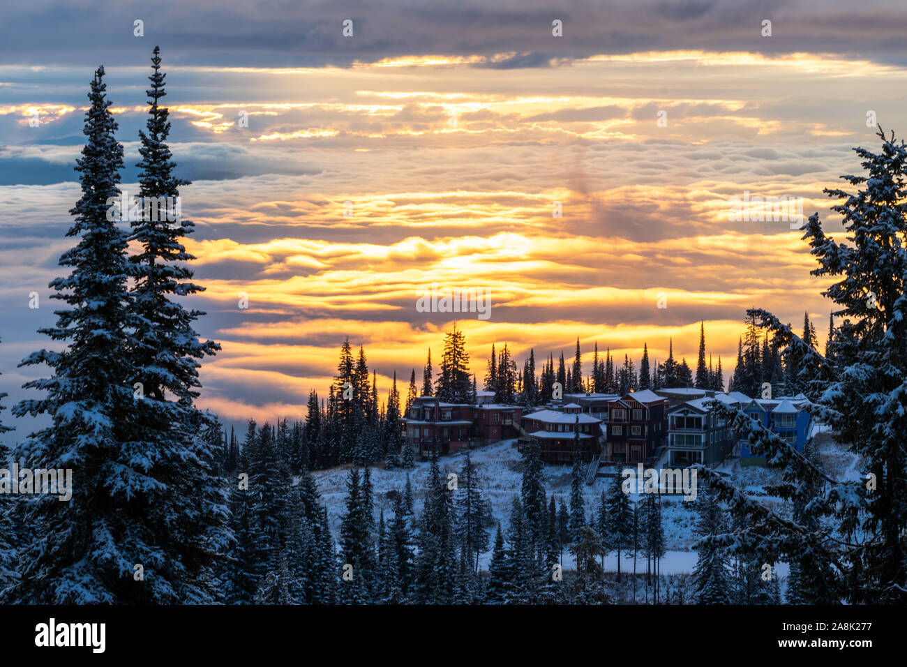 Sunrise from silver Star Mountain resort Stock Photo - Alamy