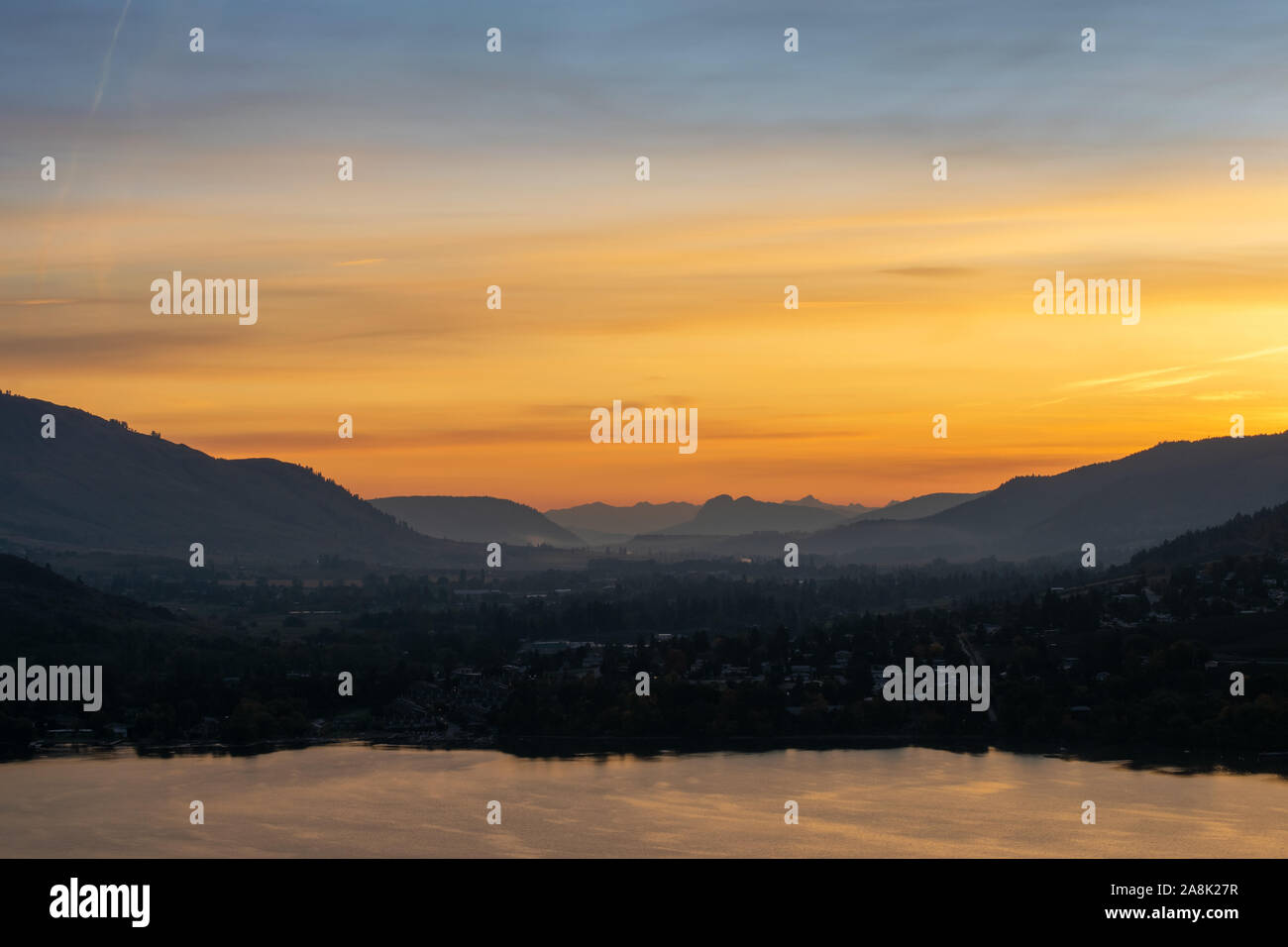 Coldstream Valley British Columbia Sunrise Stock Photo - Alamy