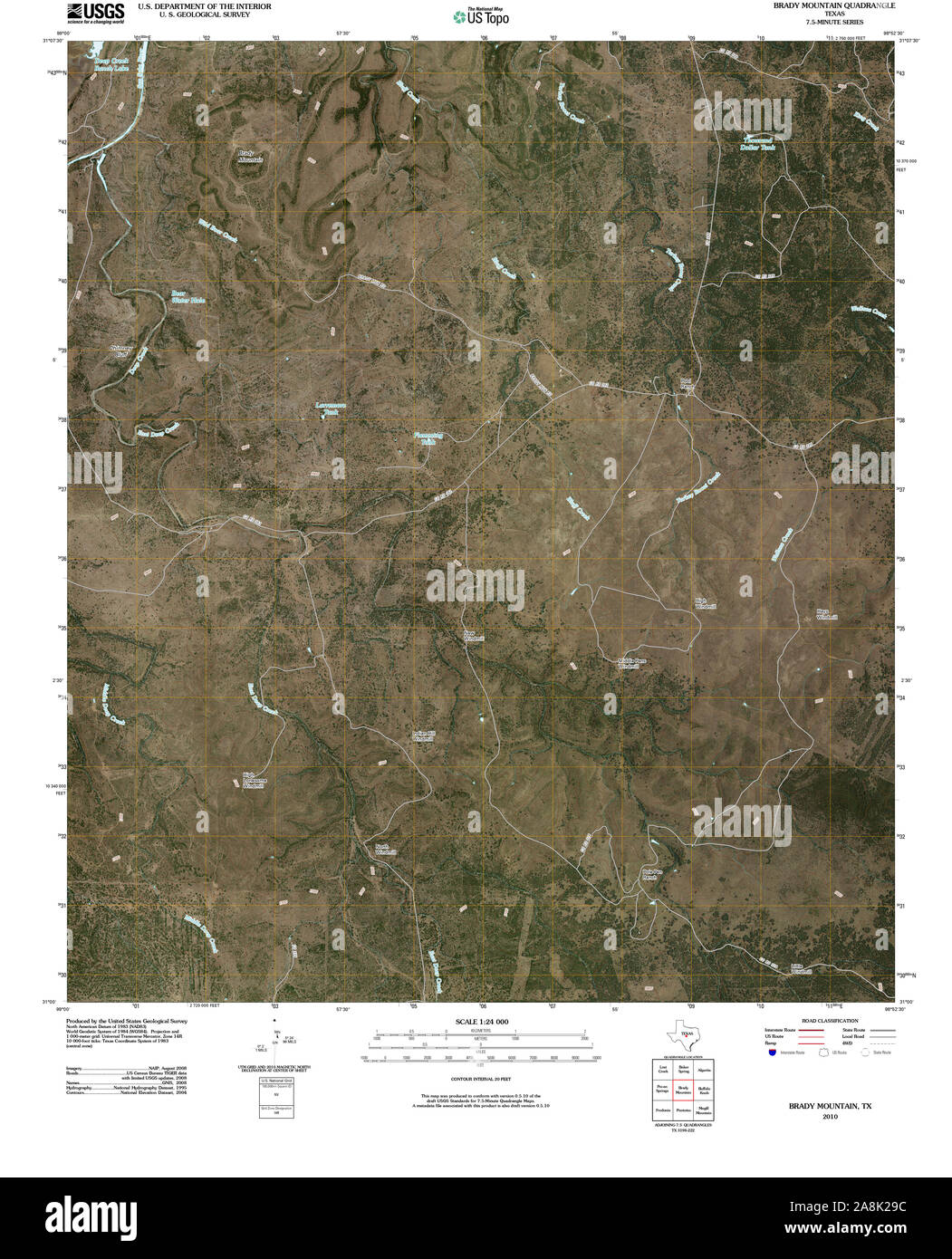 Brady texas map hi-res stock photography and images - Alamy