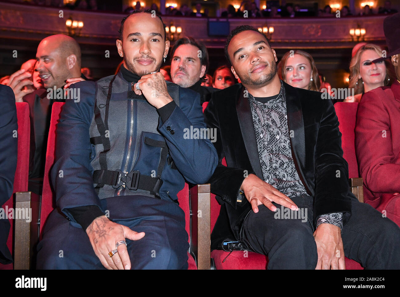 Berlin, Germany. 07th Nov, 2019. Lewis Hamilton and his brother Nicolas ...