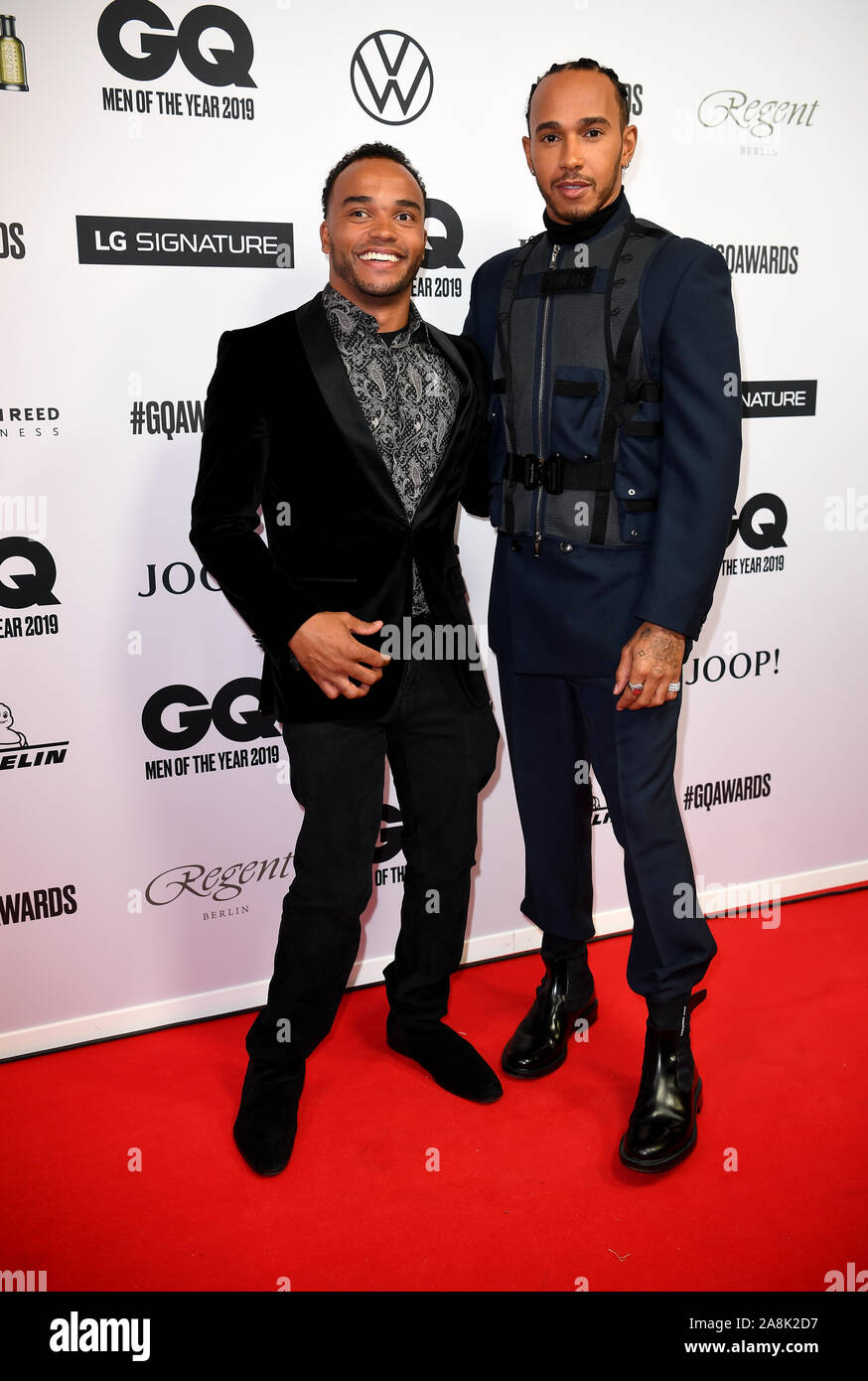 Berlin, Germany. 07th Nov, 2019. Lewis Hamilton (r), British athlete ...