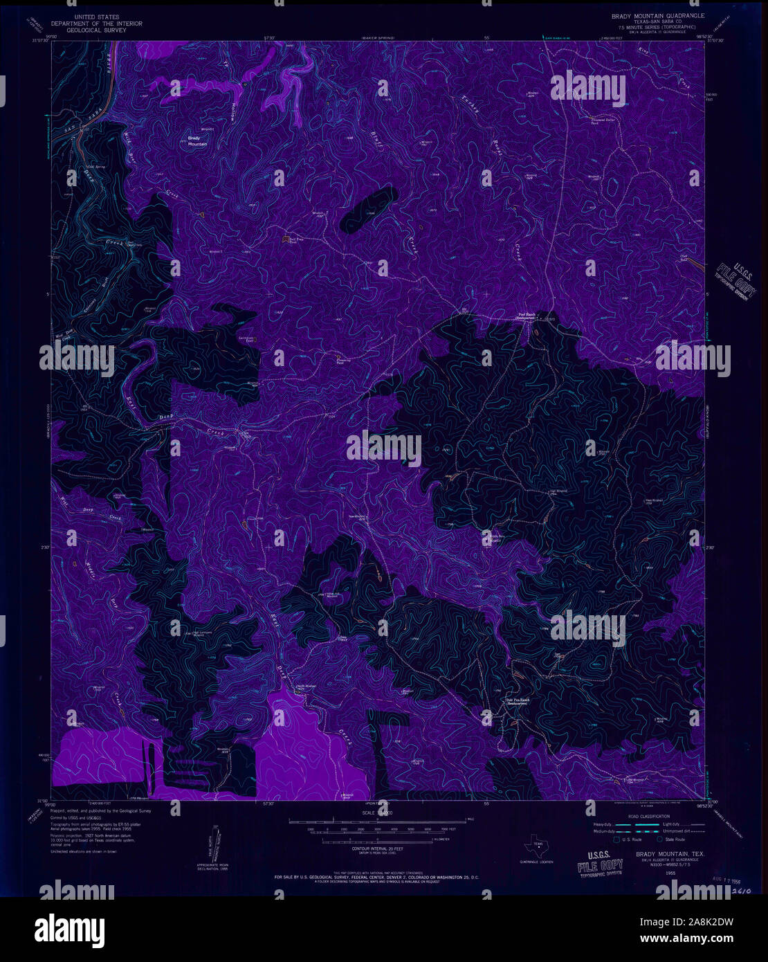 Brady texas map hi-res stock photography and images - Alamy