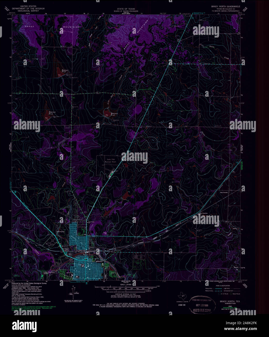 Brady texas map hi-res stock photography and images - Alamy