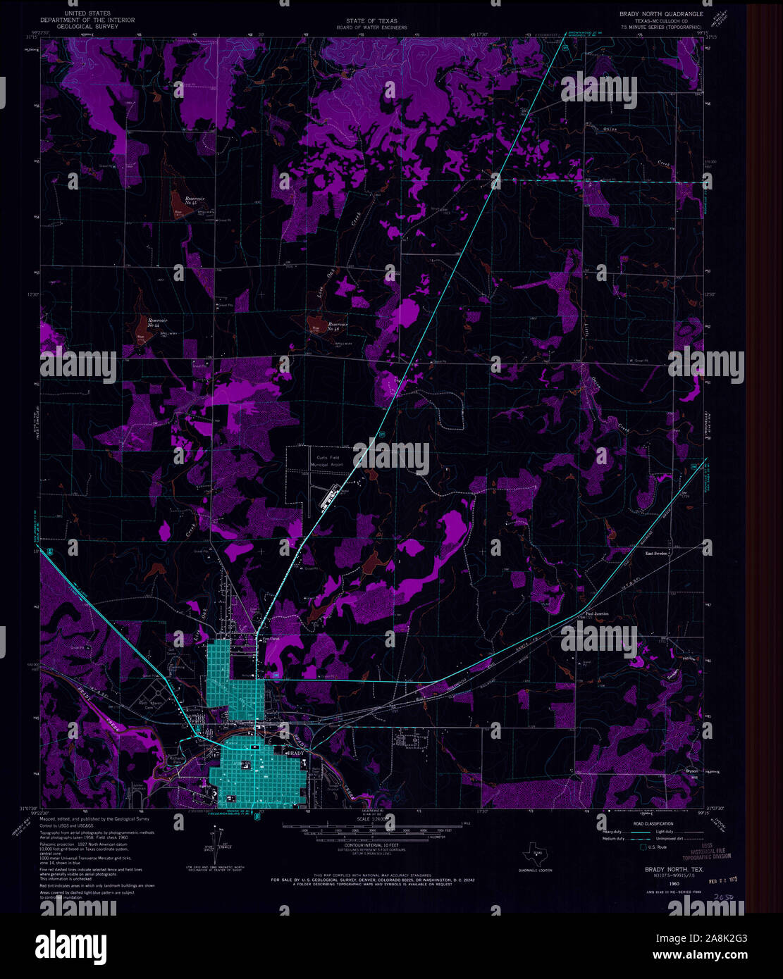 Brady texas map hi-res stock photography and images - Alamy