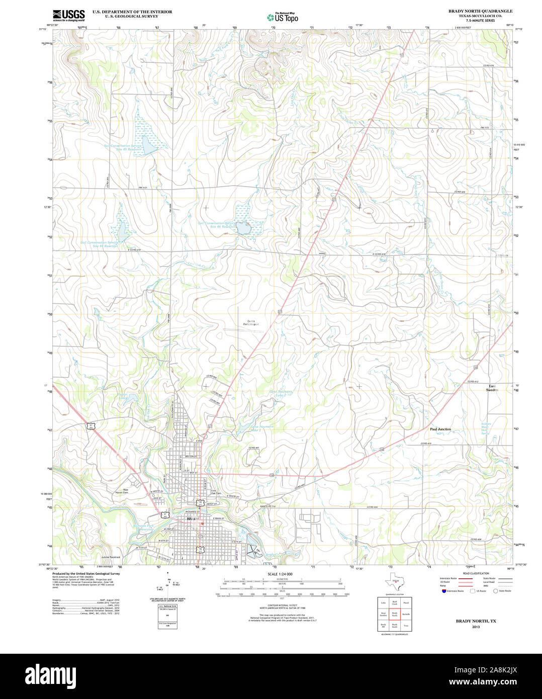 Brady texas map hi-res stock photography and images - Alamy