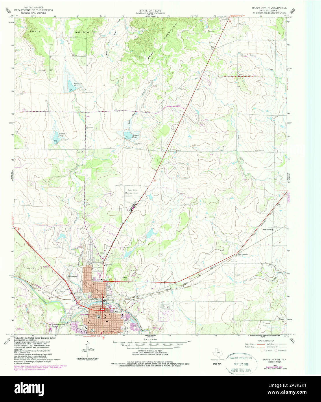 Brady texas map hi-res stock photography and images - Alamy