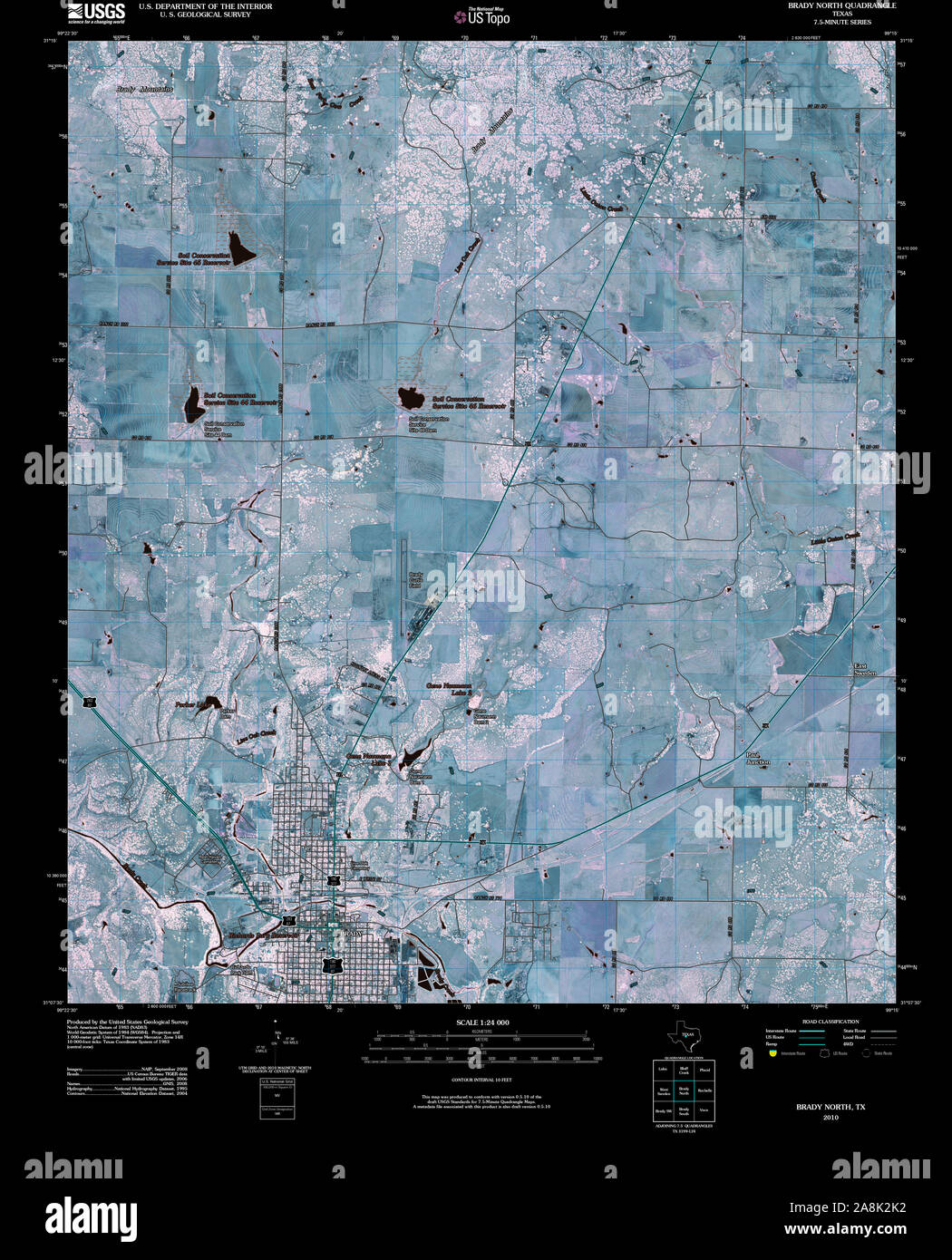 Brady texas map hi-res stock photography and images - Alamy