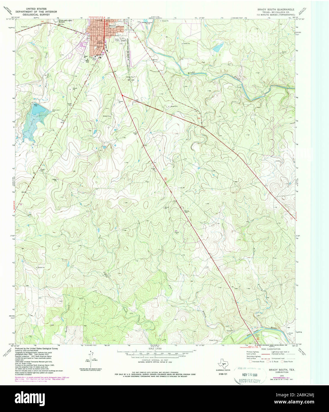 Brady texas map hi-res stock photography and images - Alamy