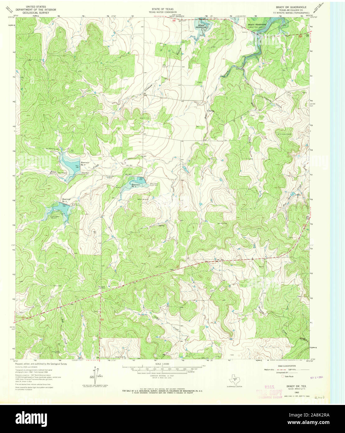 Brady texas map hi-res stock photography and images - Alamy