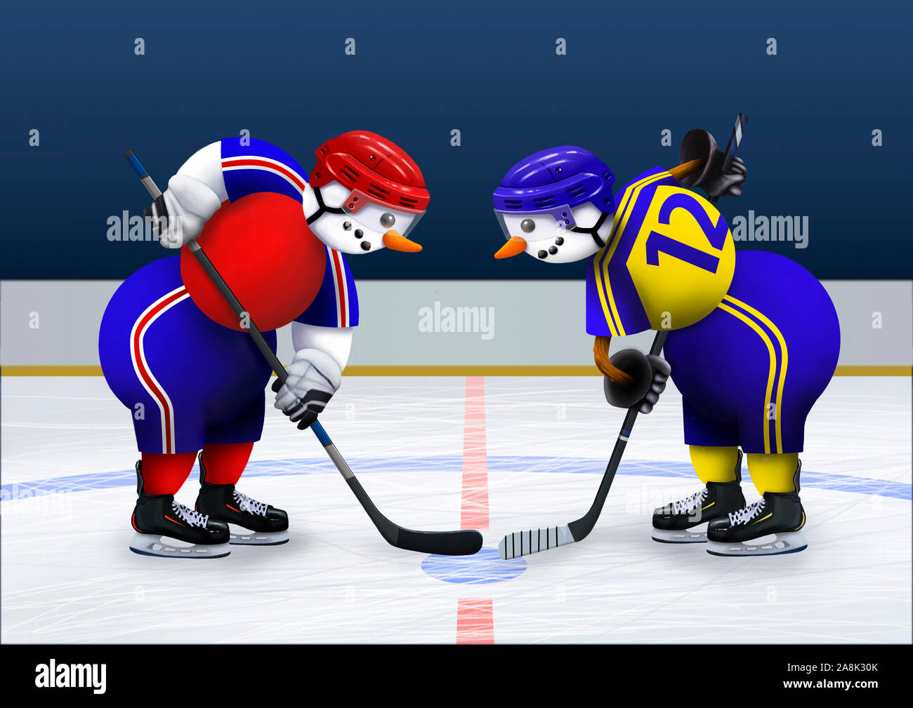 Cartoon hockey player hi-res stock photography and images - Alamy