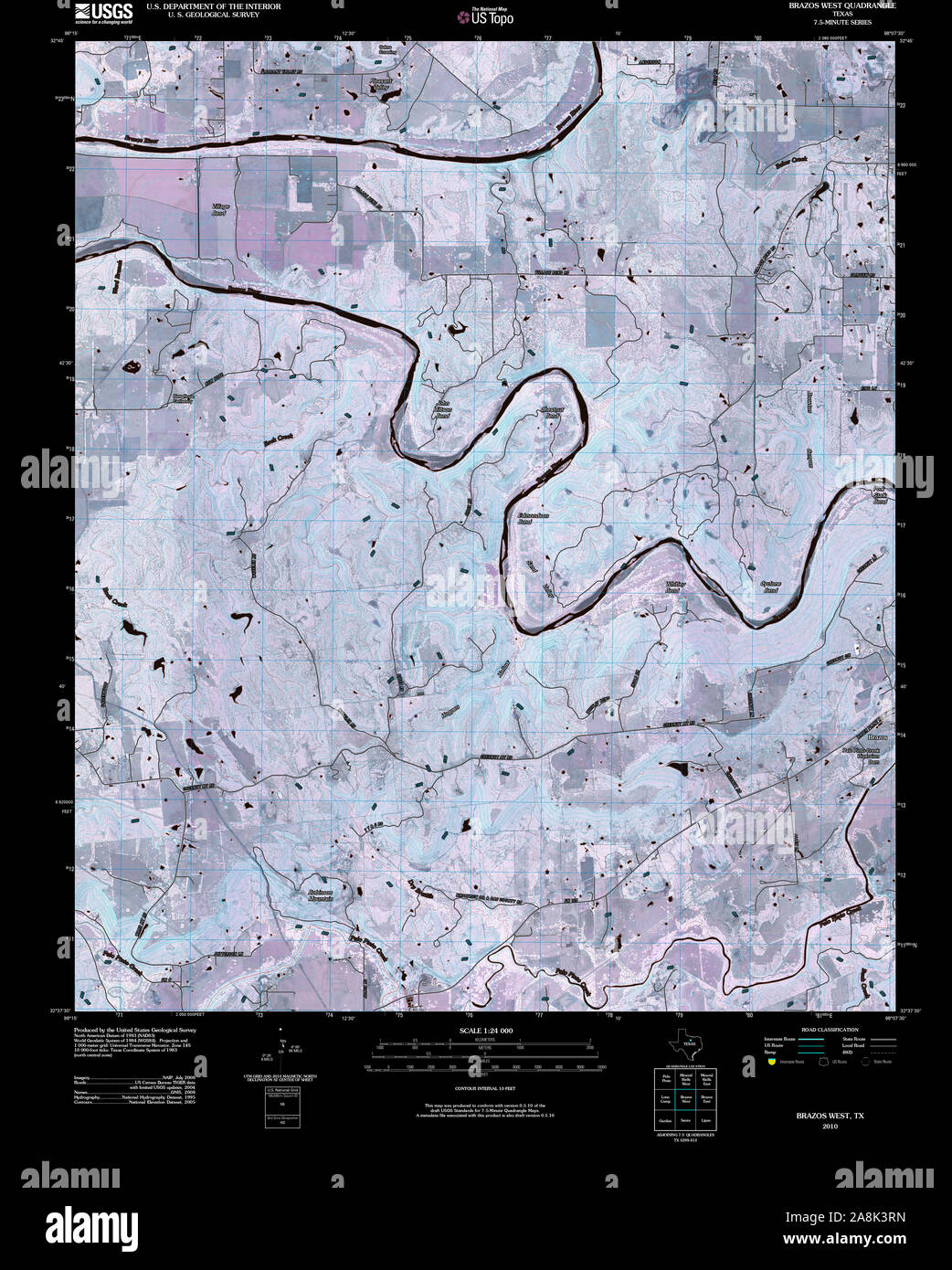 Brazos map hi-res stock photography and images - Alamy