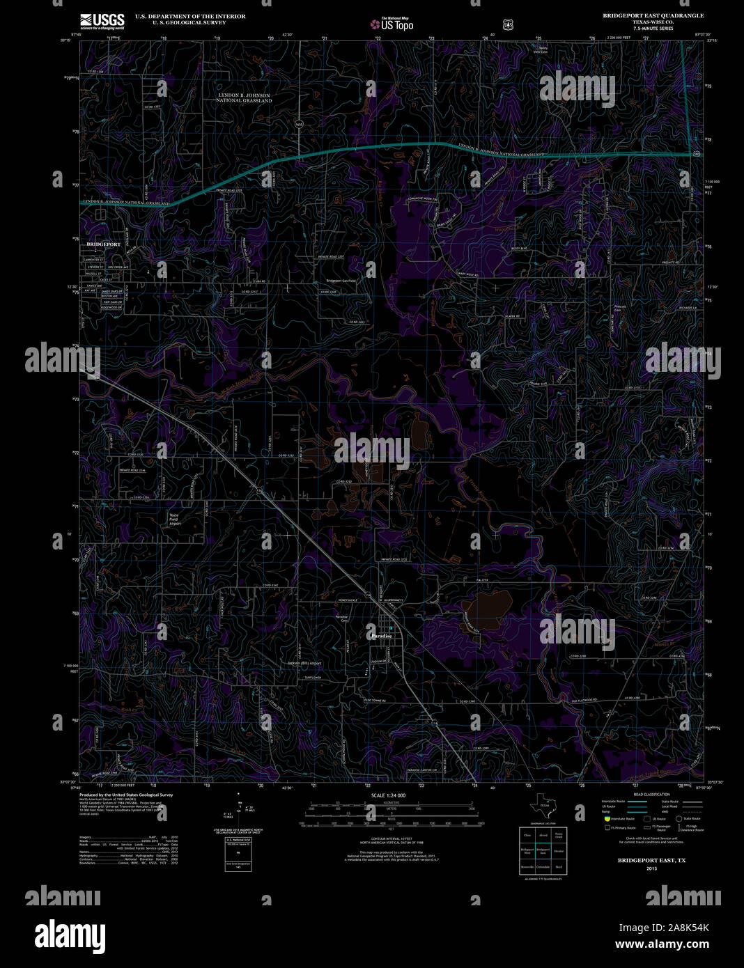 Map of bridgeport texas hi-res stock photography and images - Alamy