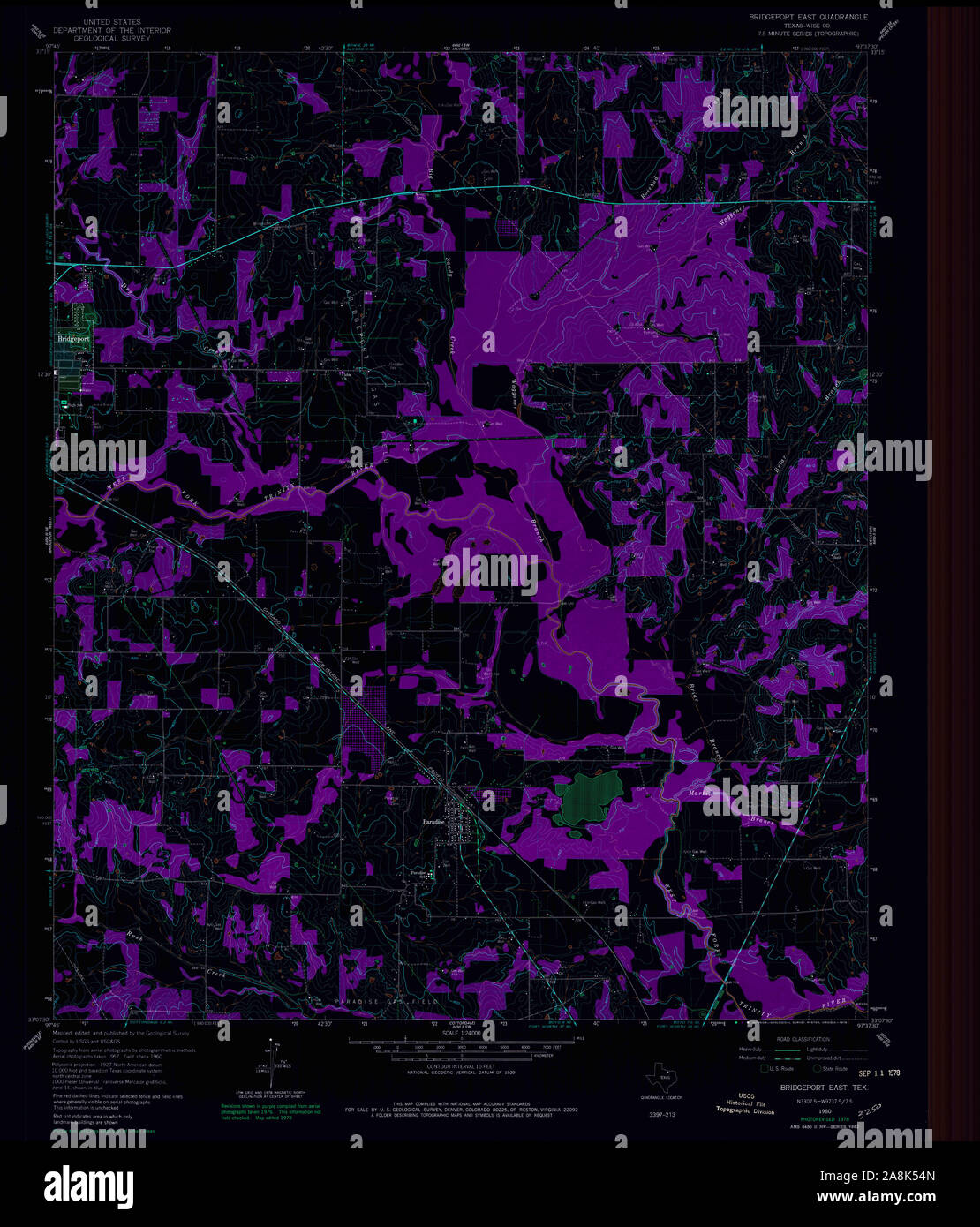 Map of bridgeport texas hi-res stock photography and images - Alamy