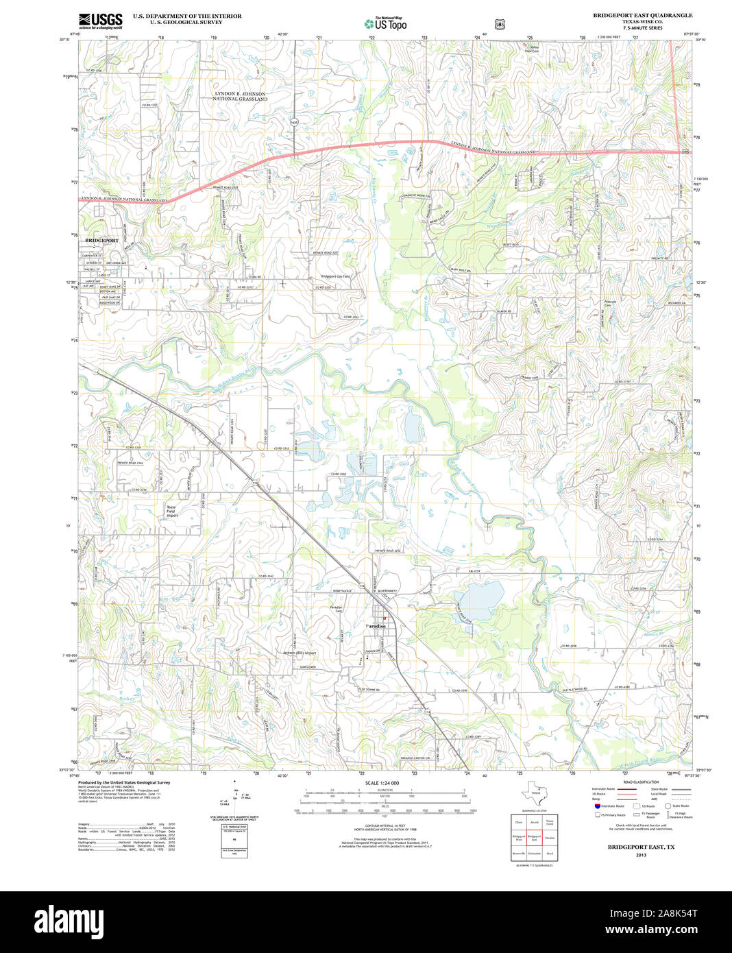 Map of bridgeport texas hi-res stock photography and images - Alamy