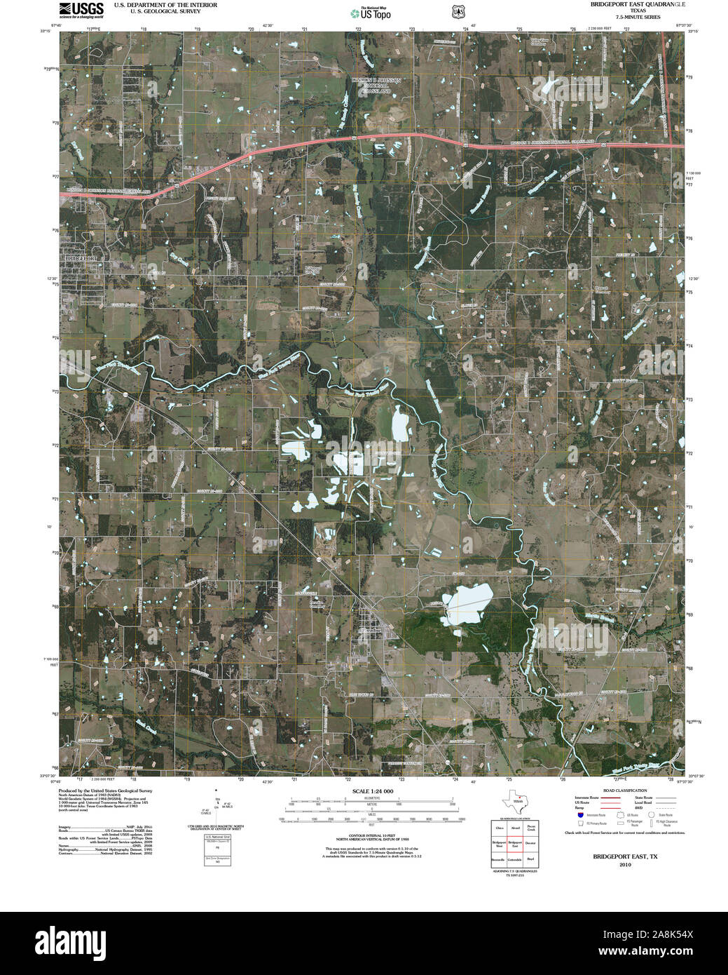 Map of bridgeport texas hi-res stock photography and images - Alamy