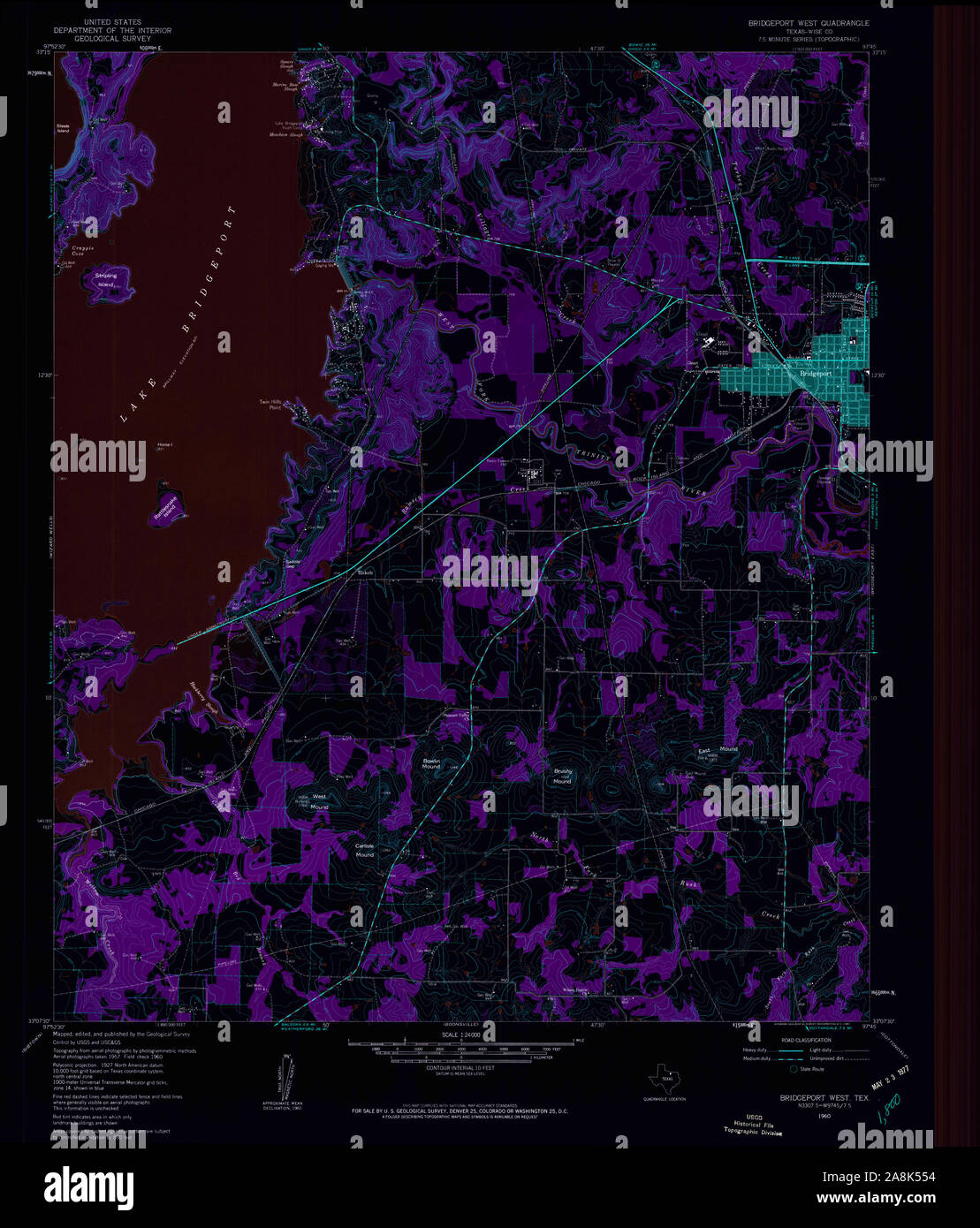 Map of bridgeport texas hi-res stock photography and images - Alamy