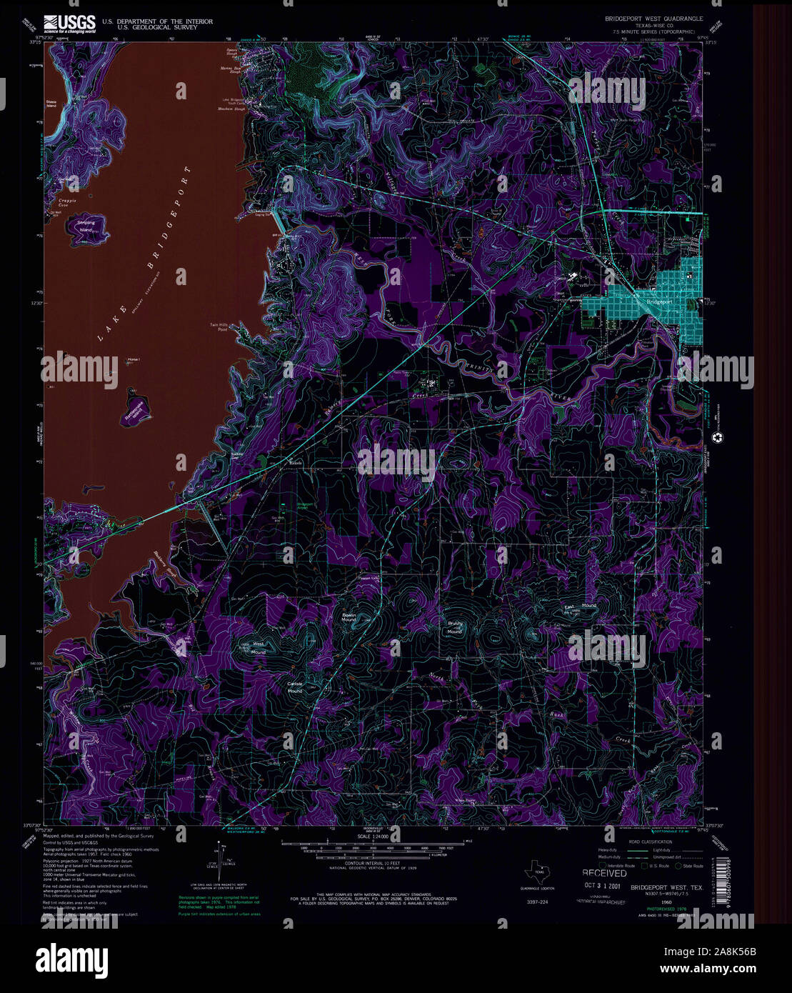 Map of bridgeport texas hi-res stock photography and images - Alamy